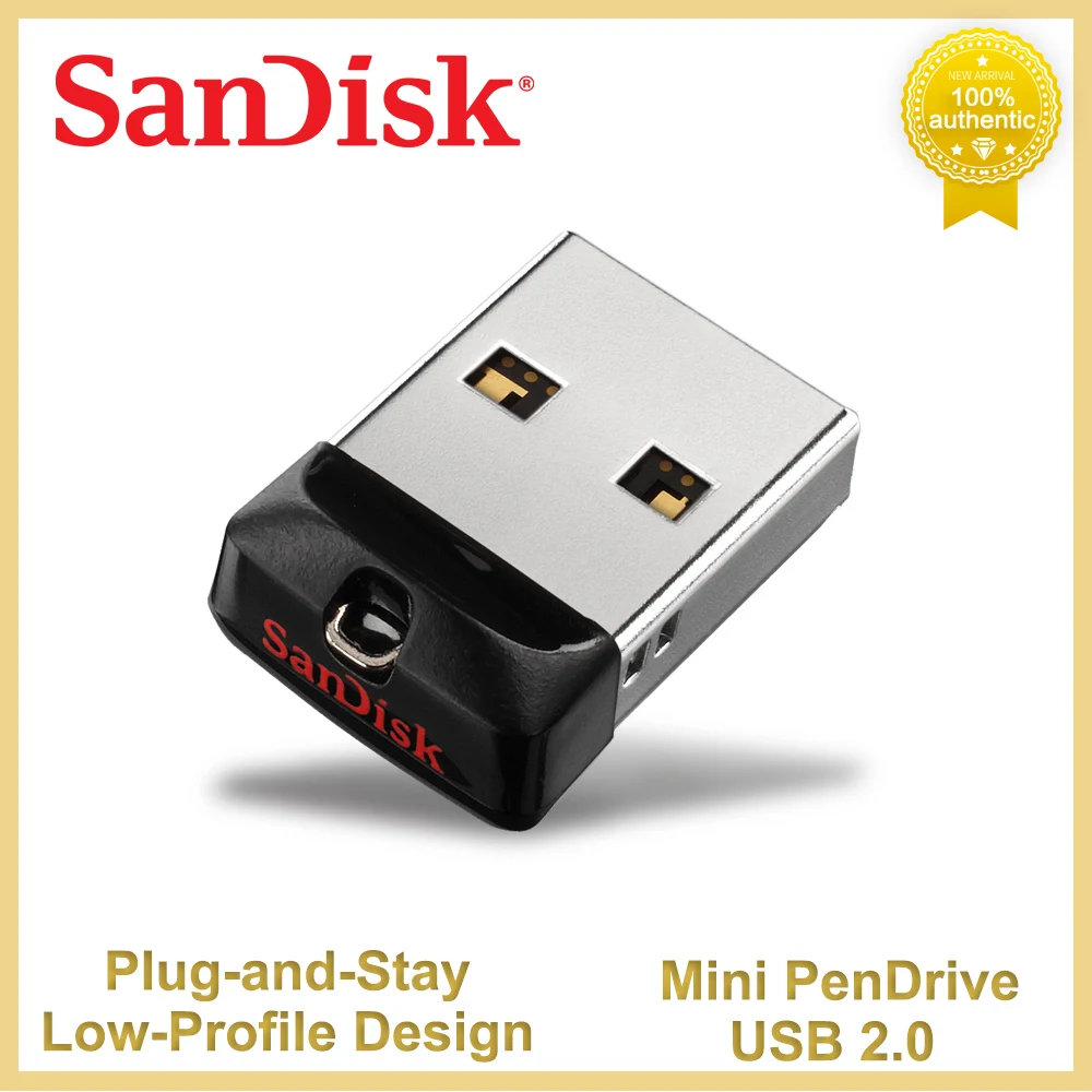 SanDisk-Cruzer-Fit-USB-Flash-Drive-CZ33-Mini-Pendrive-USB2-0-Memory ...