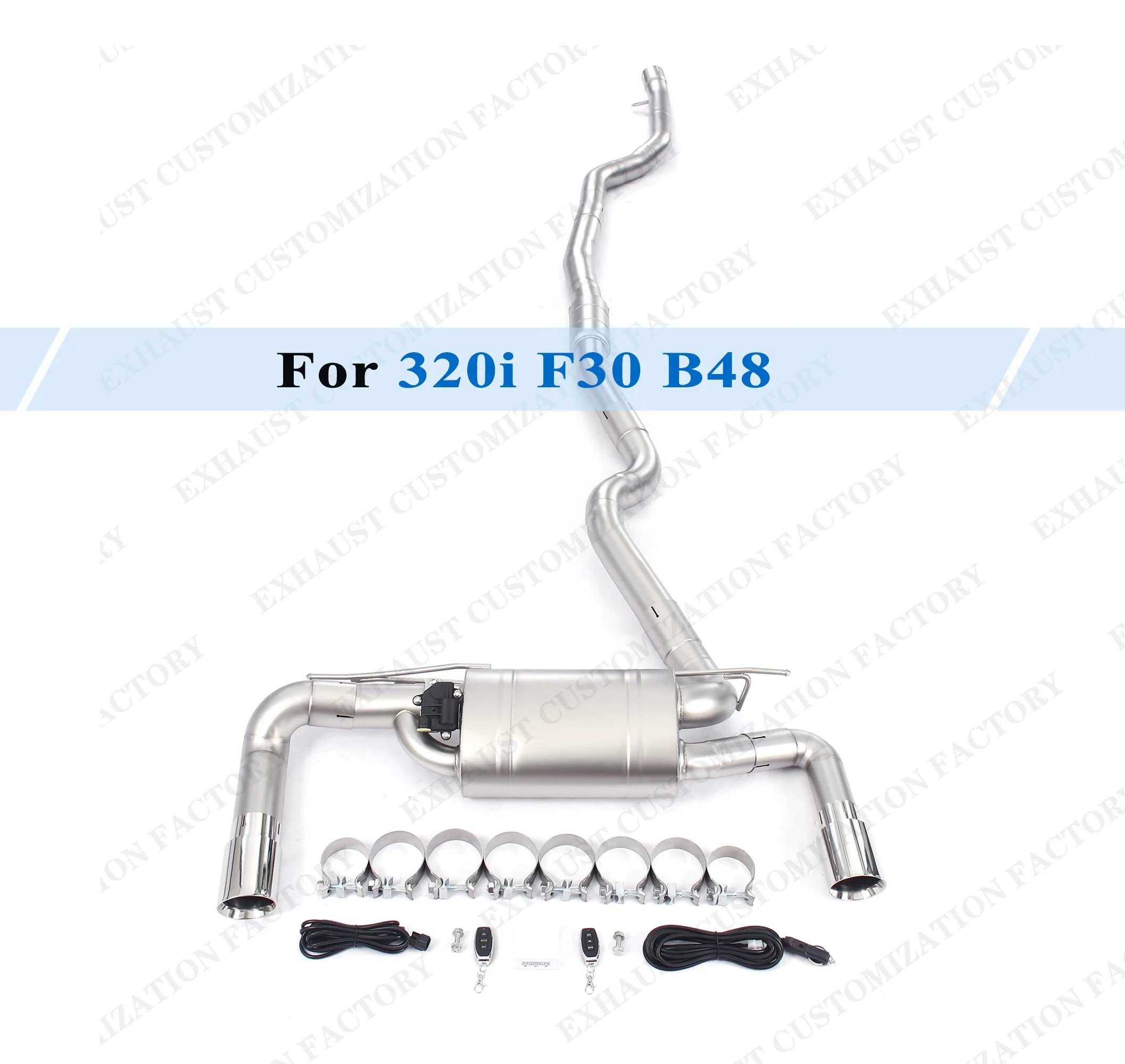 Performance Active Exhaust System for BMW 320i F30 B48 2.0T Valved ...