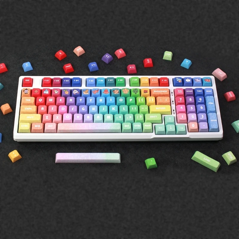 Keycaps-133PCS-Rainbow-Keycaps-XDA-Full-Set-Keycap-DyeSubbed-Thick-PBT ...