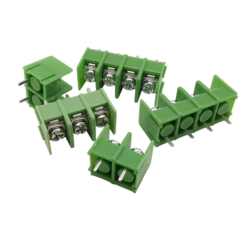 10Pcs Green KF-7.62mm 2P 3P 4Pin 7.62mm Pitch PCB Screw Terminal Block ...