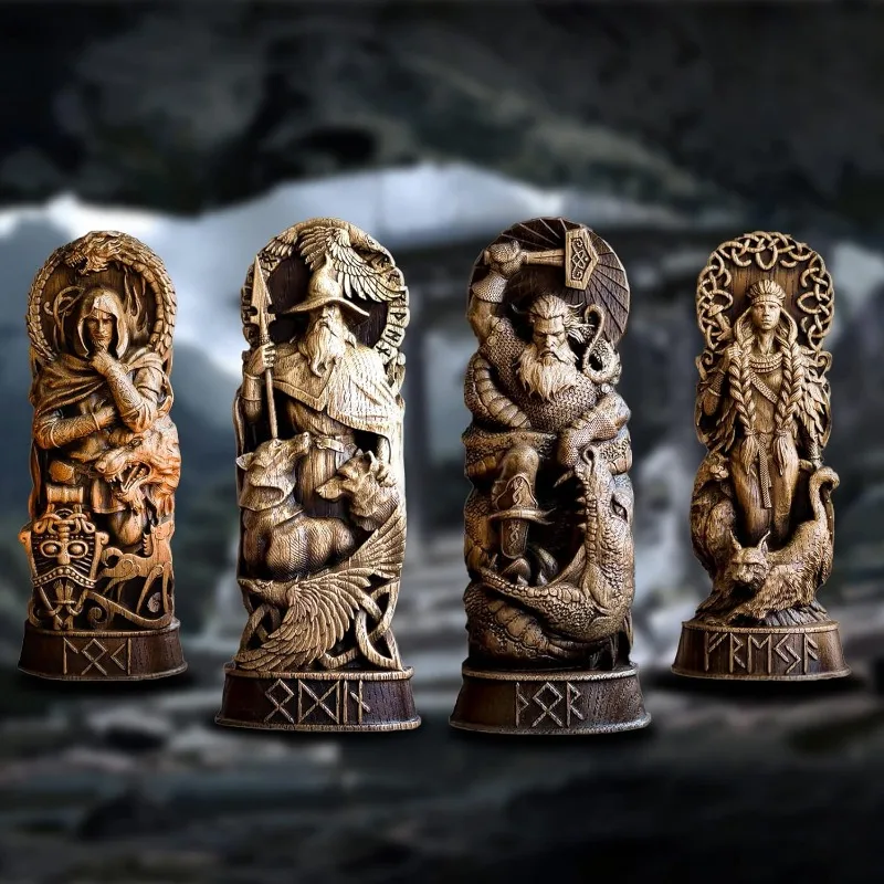 Nordic-Gods-Odin-Statue-Decoration-Viking-God-Freya-Sol-Figurine ...