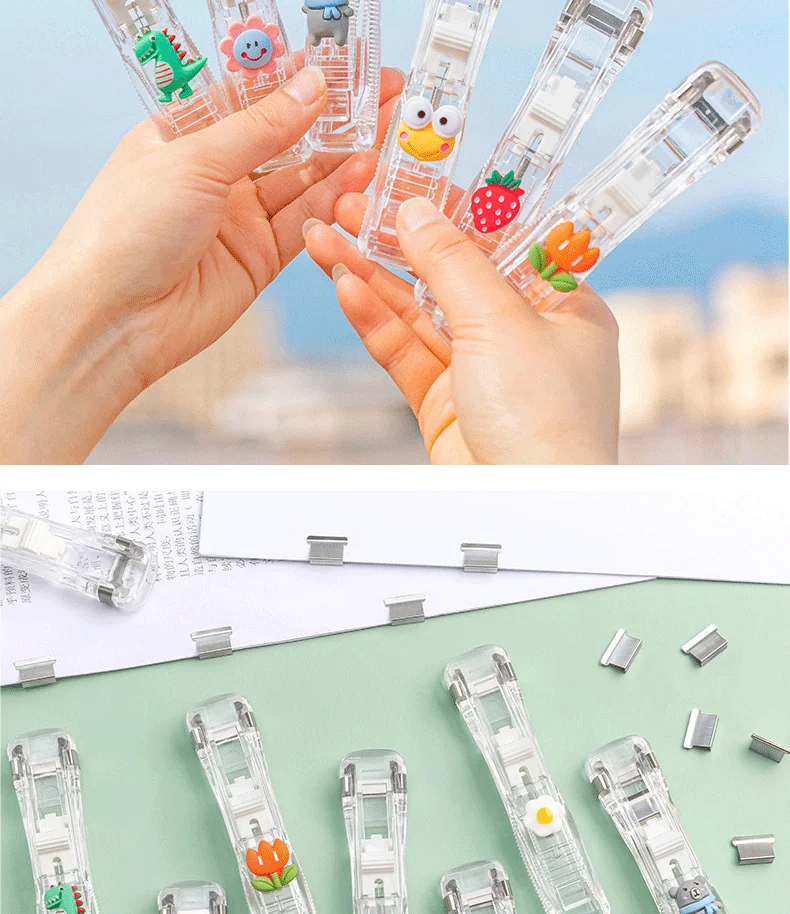 Pince à papier réutilisable sans trace, pince à main Kawaii, clip de ...