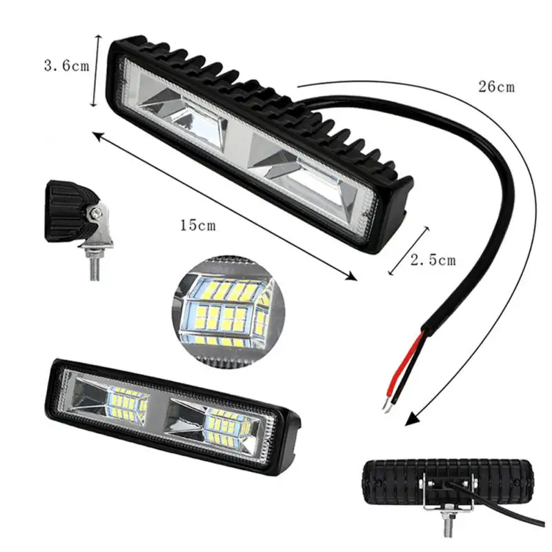 Light-12V-24V-Automobile-And-Motorcycle-Work-Light-I-shaped-16led48w ...