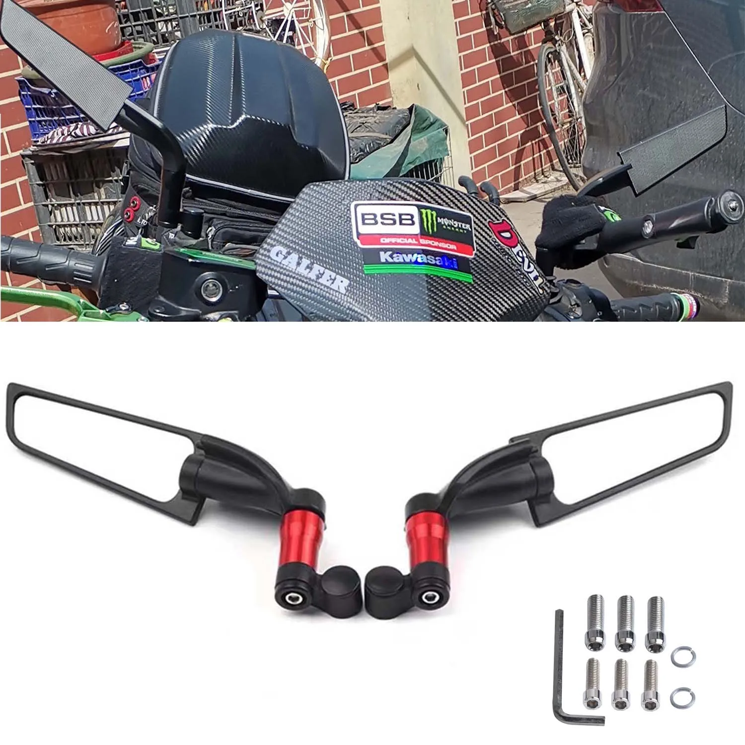 Universal-Motorcycle-Rearview-Mirrors-Wind-Wing-Adjustable-Rotating ...