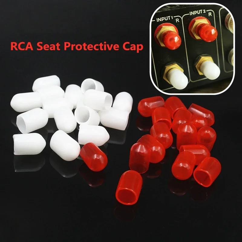 50Pcs-Audio-RCA-Seat-Dust-Cap-Anti-oxidation-Rubber-Sleeve-Socket-Audio ...