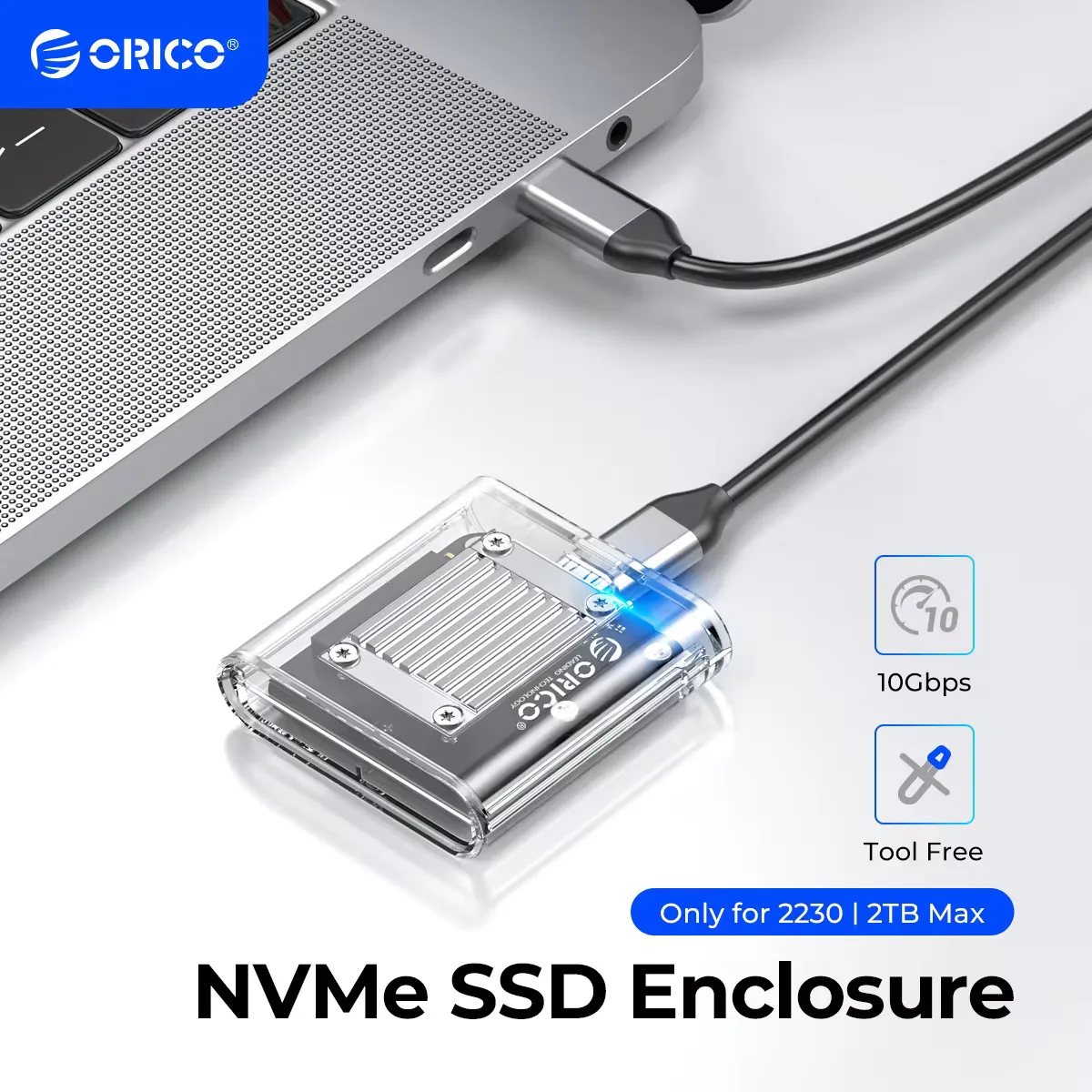 ORICO-NVMe Enclosure for PCIe SSD Transparent External Adapter M.2 to ...
