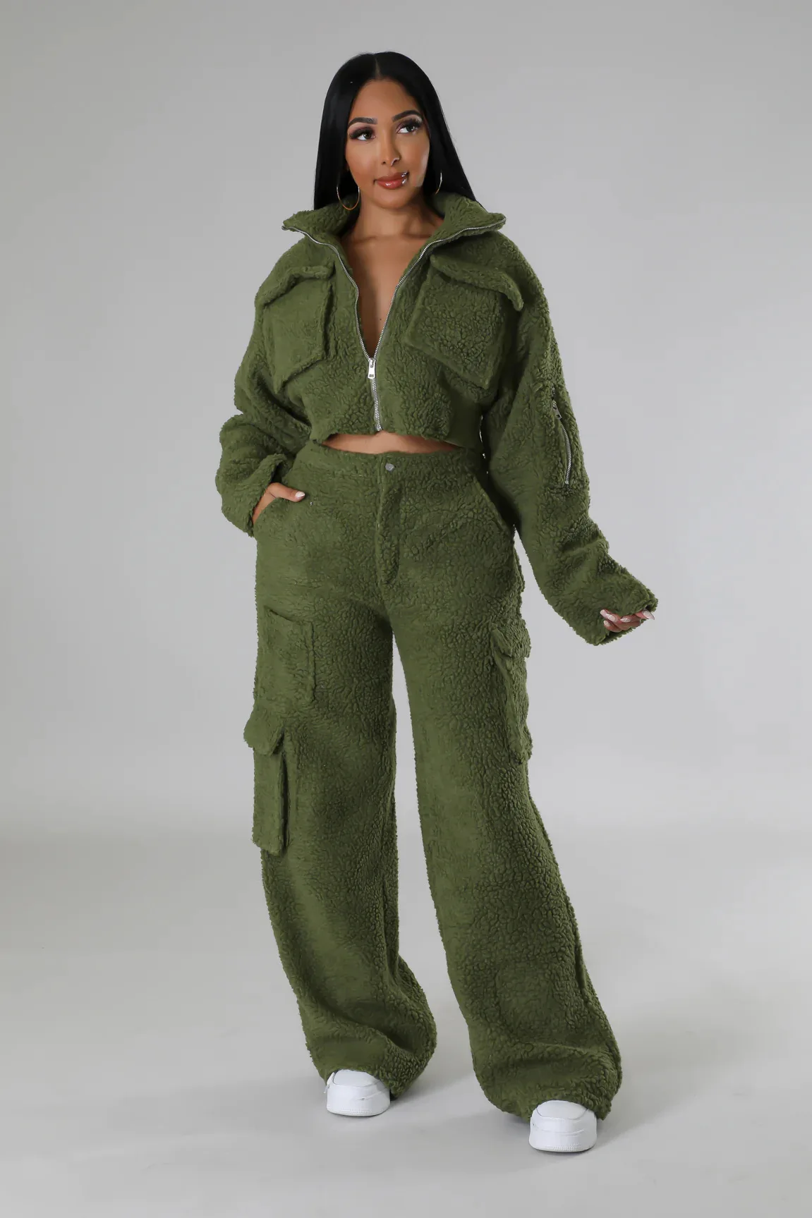Echoine-Berber-Fleece-Lambswool-Fur-Jackets-Tops-2-Piece-Pant-Sets ...