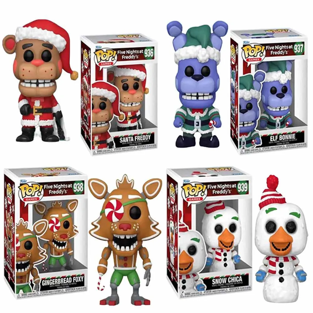 Pop-Kids-Cinco-noites-em-Freddy-FNAF-Urso-SANTA-FREDDY-ELF-BONNIE ...