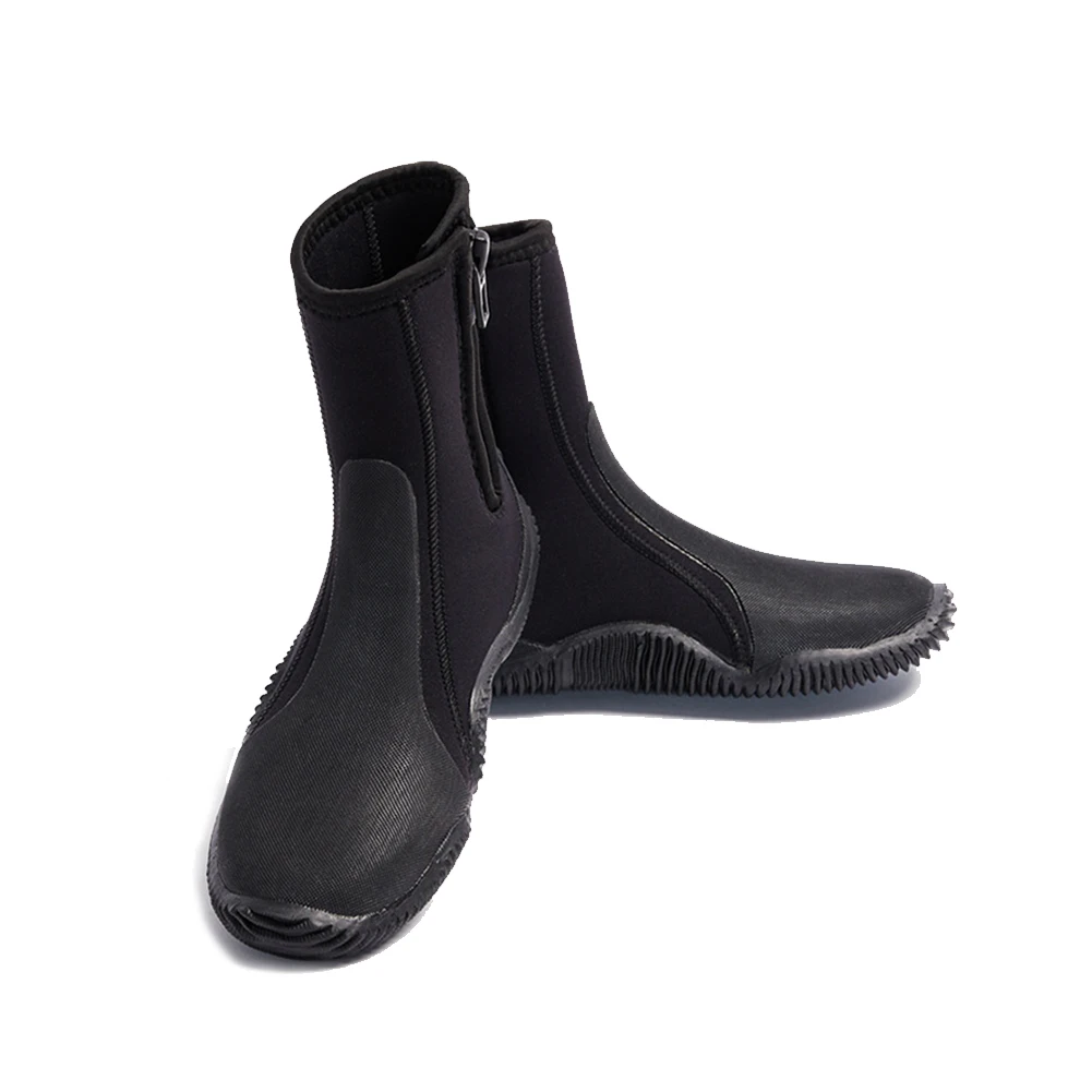 Dive Boots 5mm Neoprene Wetsuit Boots with Side Zipper for Men Women ...