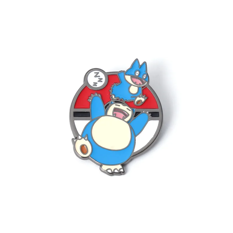 Cartoon Pokemon Snorlax Munchlax Kawaii Enamel Pin - KawaiiMerch.com