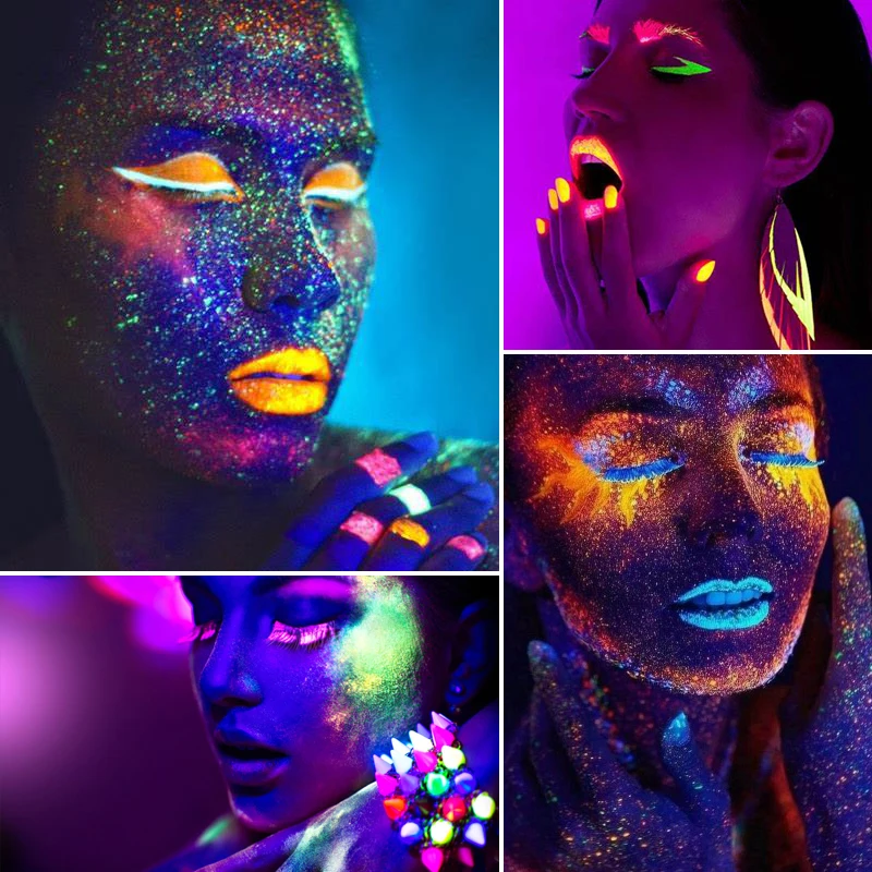 Neon Glow In The Dark Makeup