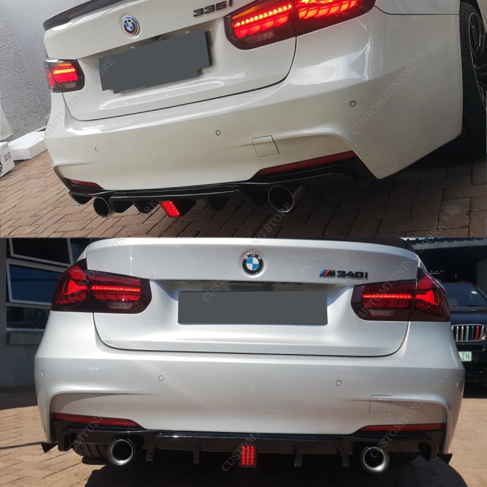 MP-Style-Rear-Bumper-Diffuser-With-Lamp-Rear-Side-Splitter-For-BMW-F30 ...