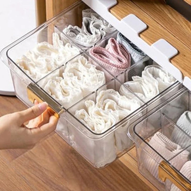 Wardrobe Armoire Storage Box Hanging Sock Organizer Compartment Sock ...