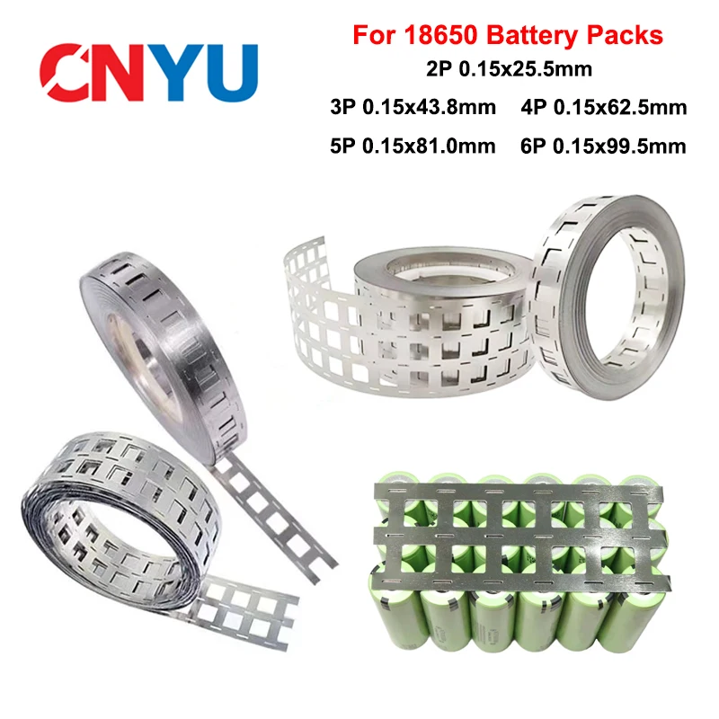 1 meter 0.15mm nickel strip 18650 battery pack 2P/3P/4P/5P/6P lithium ...