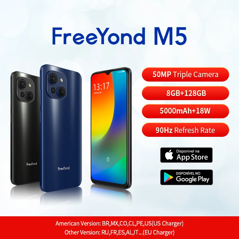 FreeYond-tel-fono-m-vil-M5-Smartphone-con-pantalla-IPS-de-90Hz-8GB ...