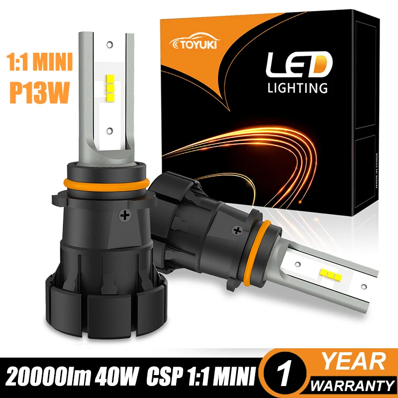 TOYUKI-2Pcs-P13W-LED-Fog-Light-Bulbs-Csp-20000lm-for-Headlight-Bulb-DRL ...