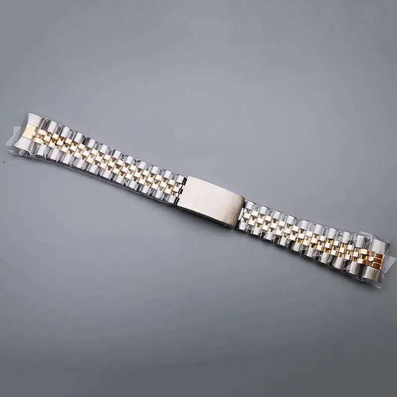 High quality Jubilee Silver And Gold watch bracelet band chain For ...