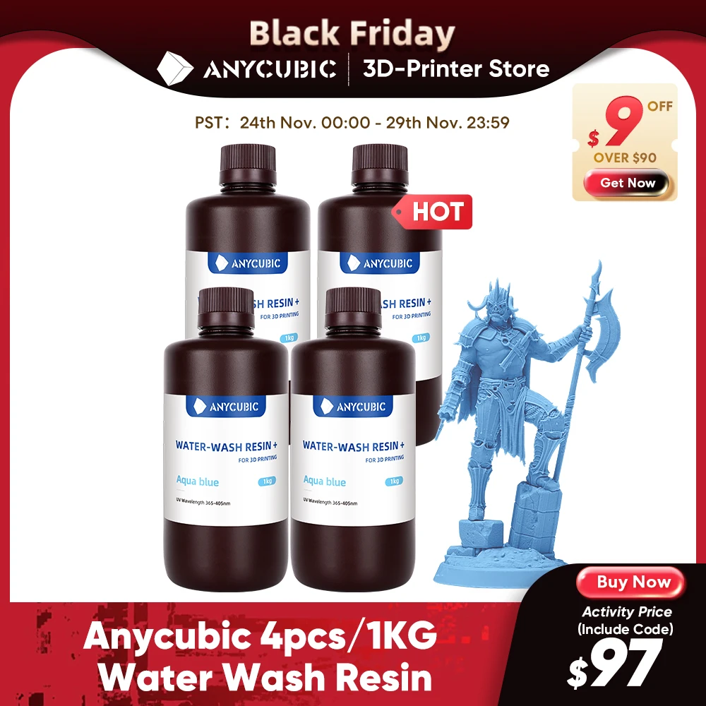 Anycubic Water Wash Resin+ 2KG/4KG Water Washable Low Odor High ...