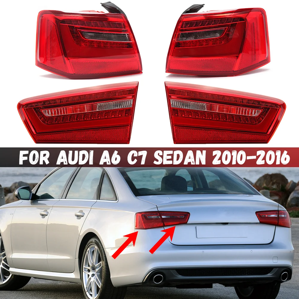 Car Tail Light Assembly For Audi A6 C7 2010 2011 2012 2013 2014 2015 ...