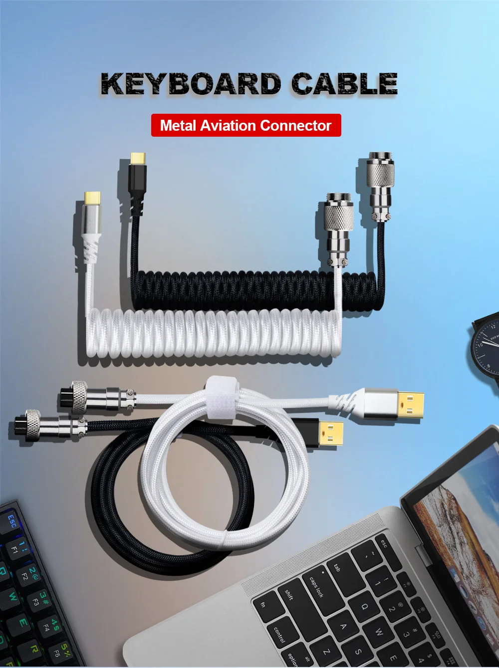 Redragon Keyboard Coiled Cable White - End of Life - Tech Guy SA