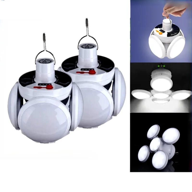 Solar USB Foldable Spherical Light with 5 Modes Portable Emergency ...
