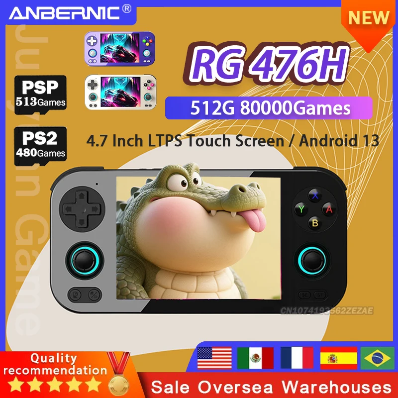 Anbernic RG 476H Retro portable Handheld Game Console 4.7"HD Multi ...