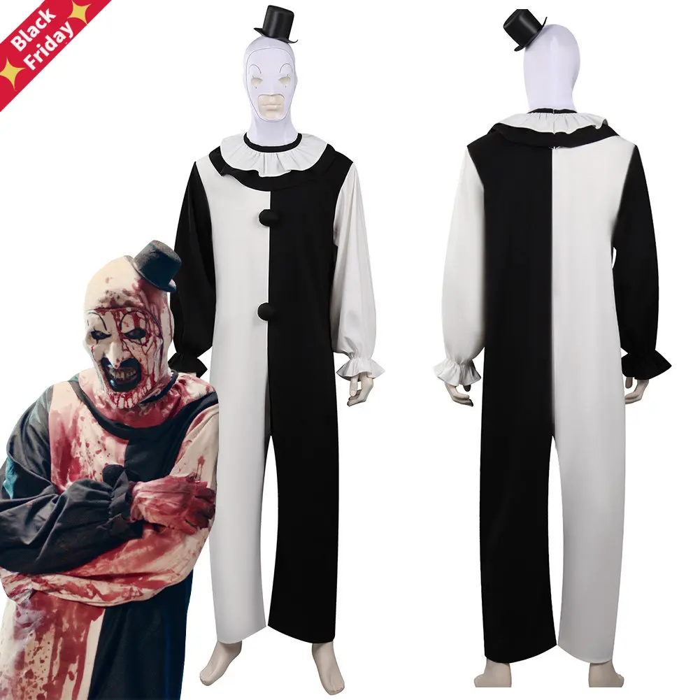 Terrifier 2 Art o Palhaço Cosplay Traje Macacão Chapéu Roupas Halloween ...