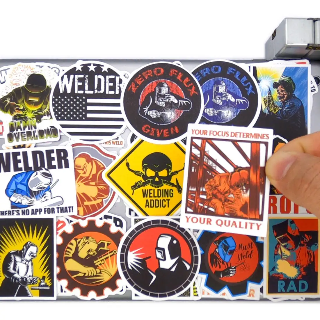 20-30-50-piezas-Pegatinas-para-trabajadores-de-soldadura-Retro-Welder ...