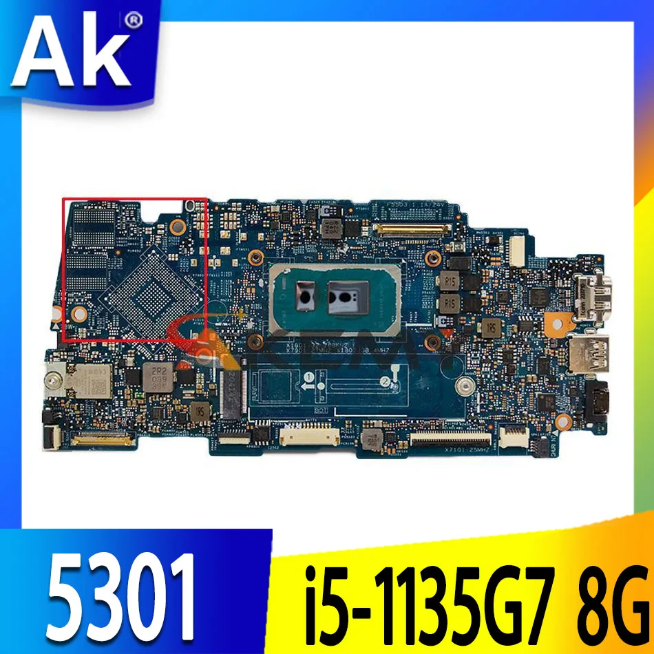 Dell Vostro 5301 노트북 마더 보드 (i5 1135G7 CPU 포함) 8GB RAM 2W1D5 19765 1 메인 ...