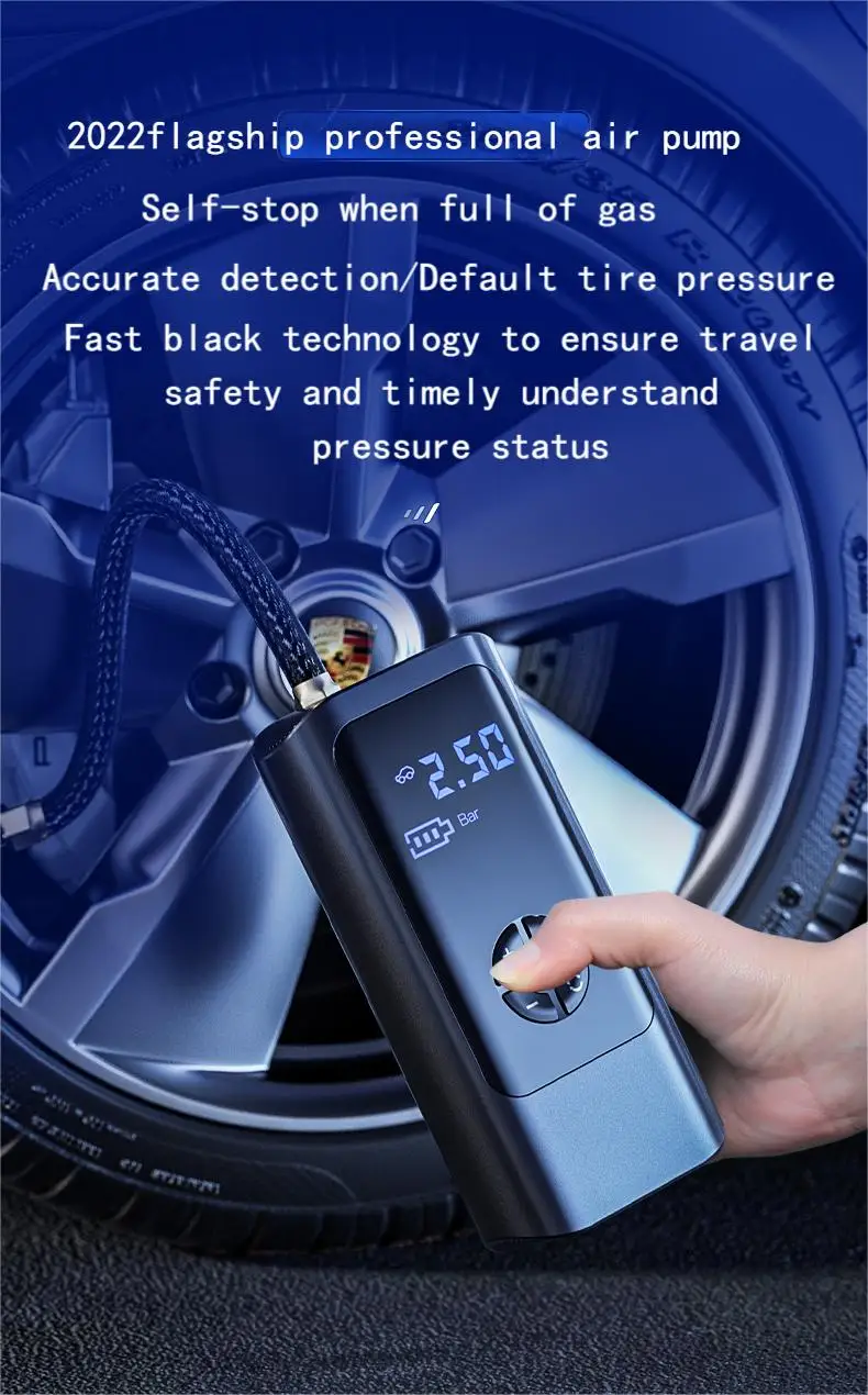 Electric-Inflator-Pump-Portable-Wireless-Smart-Digital-Air-Compressor ...