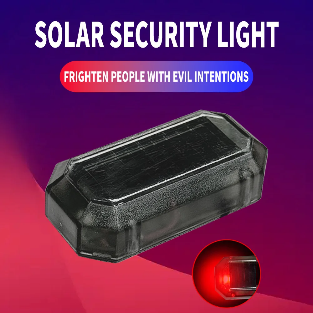 4PCS-Car-Fake-Security-Light-Solar-Powered-Simulated-Dummy-Alarm ...