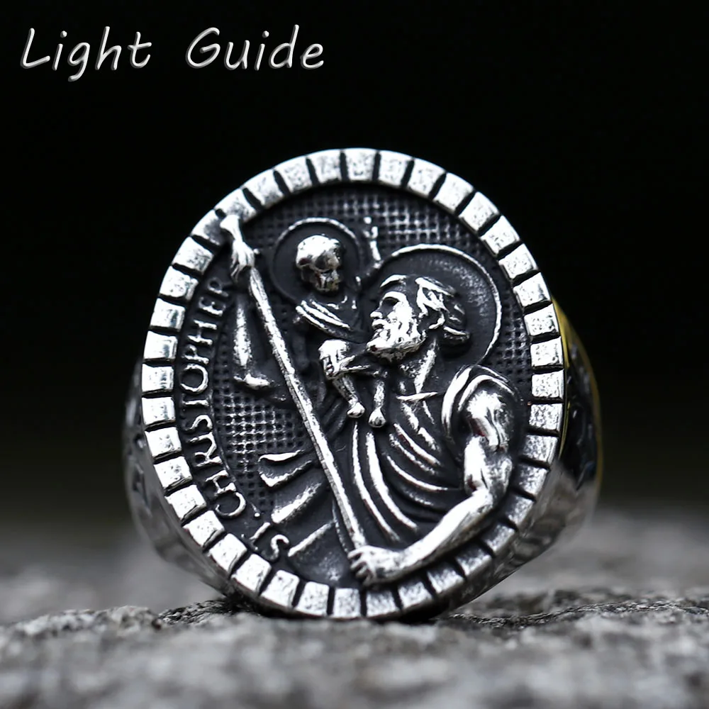 Stainless Steel Christopher Ring | Saint Michael Archangel Ring - 2023 ...