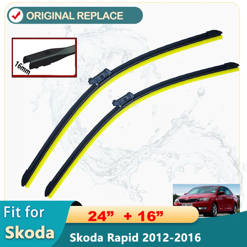 Soft-Car-Wiper-Blade-for-Skoda-Rapid-24-16-2012-2013-2014-2015-2016-Fit ...