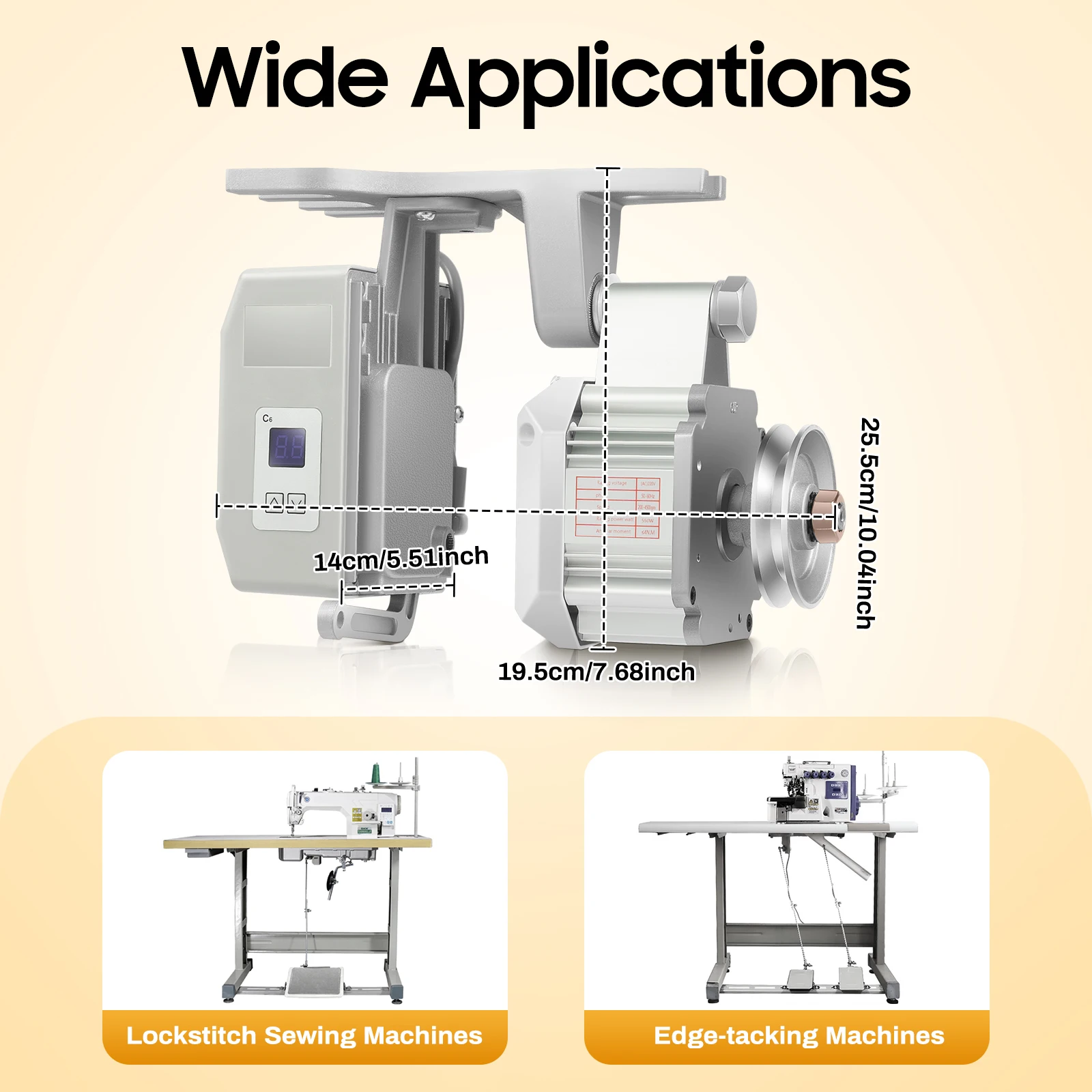 550W Brushless Industrial Sewing Machine Servo Motor Kit Brushless ...