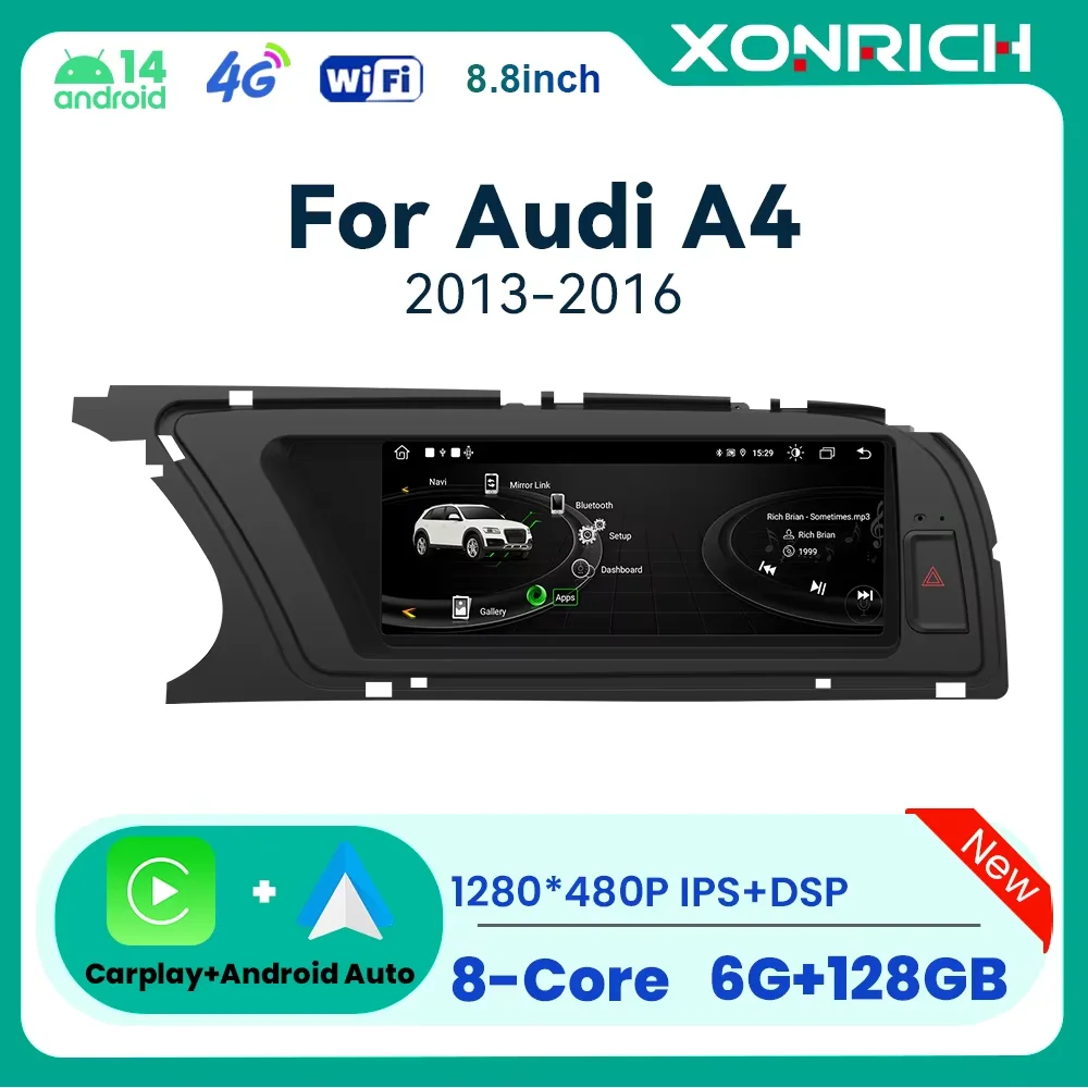 XONRICH Wireless CarPlay Android Auto For Apple Car Radio Multimedia ...
