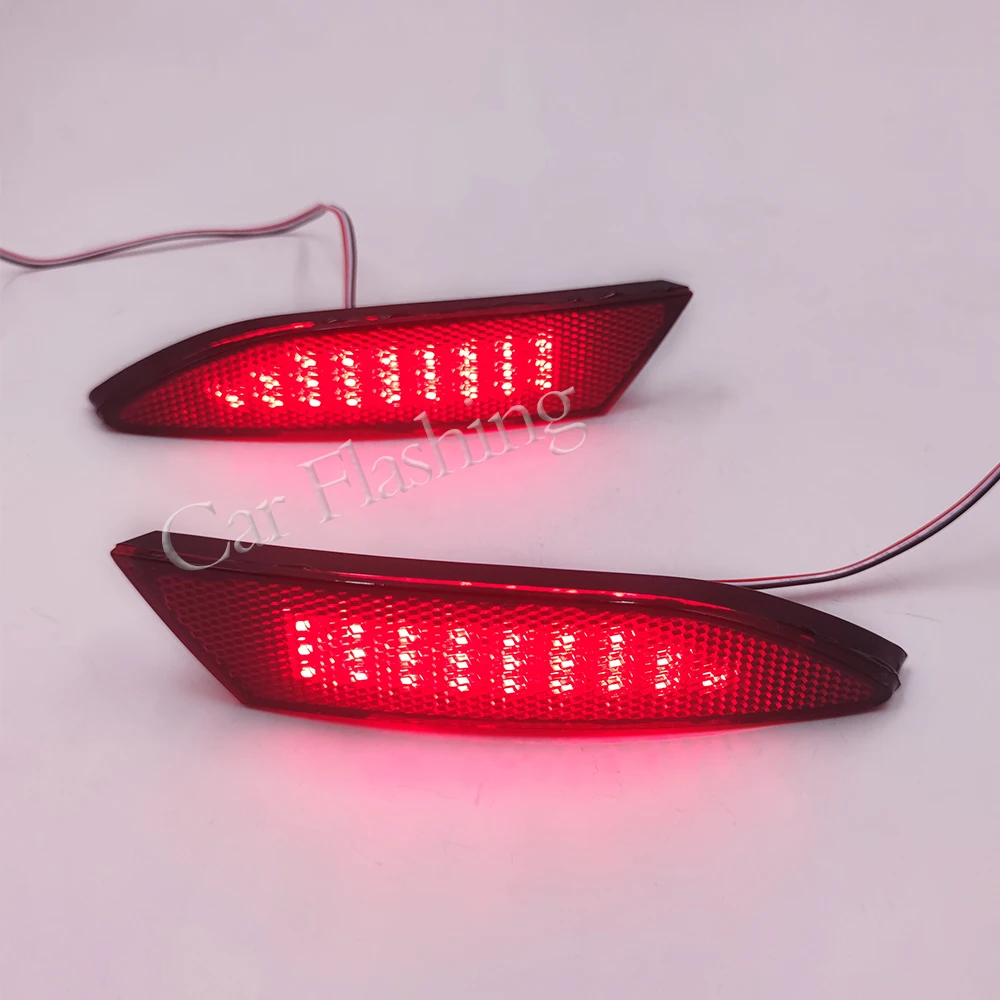 Car Flashing 1Set Auto LED Rear Bumper Reflector Light Braking Warning ...
