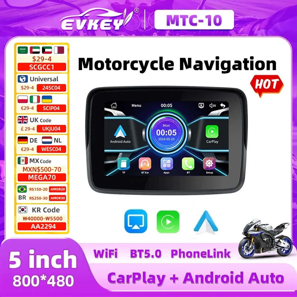 EKVEY-Motorcycle-Navigation-Waterproof-Apple-Carplay-Display-Screen ...