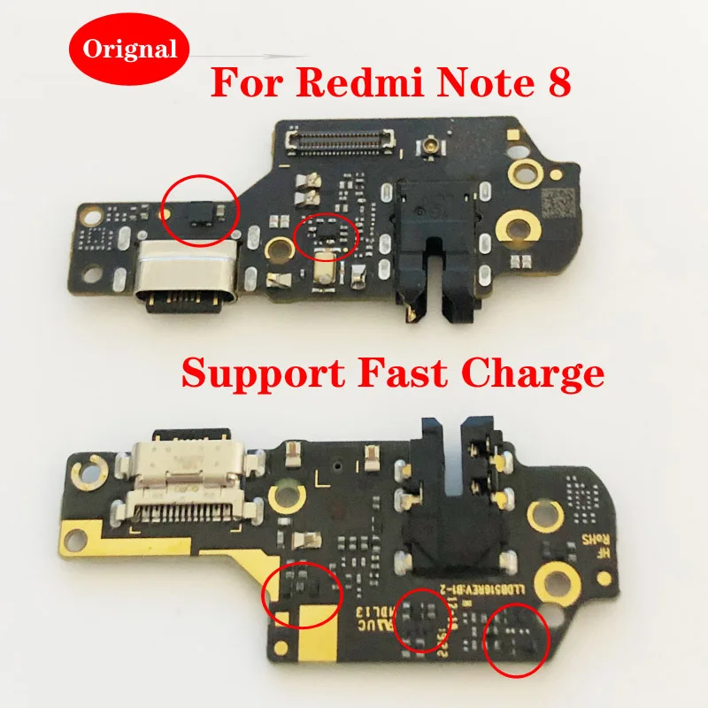 Original Usb Fast Charge Board For Xiaomi Redmi Note 8 With Ic Earphone ...