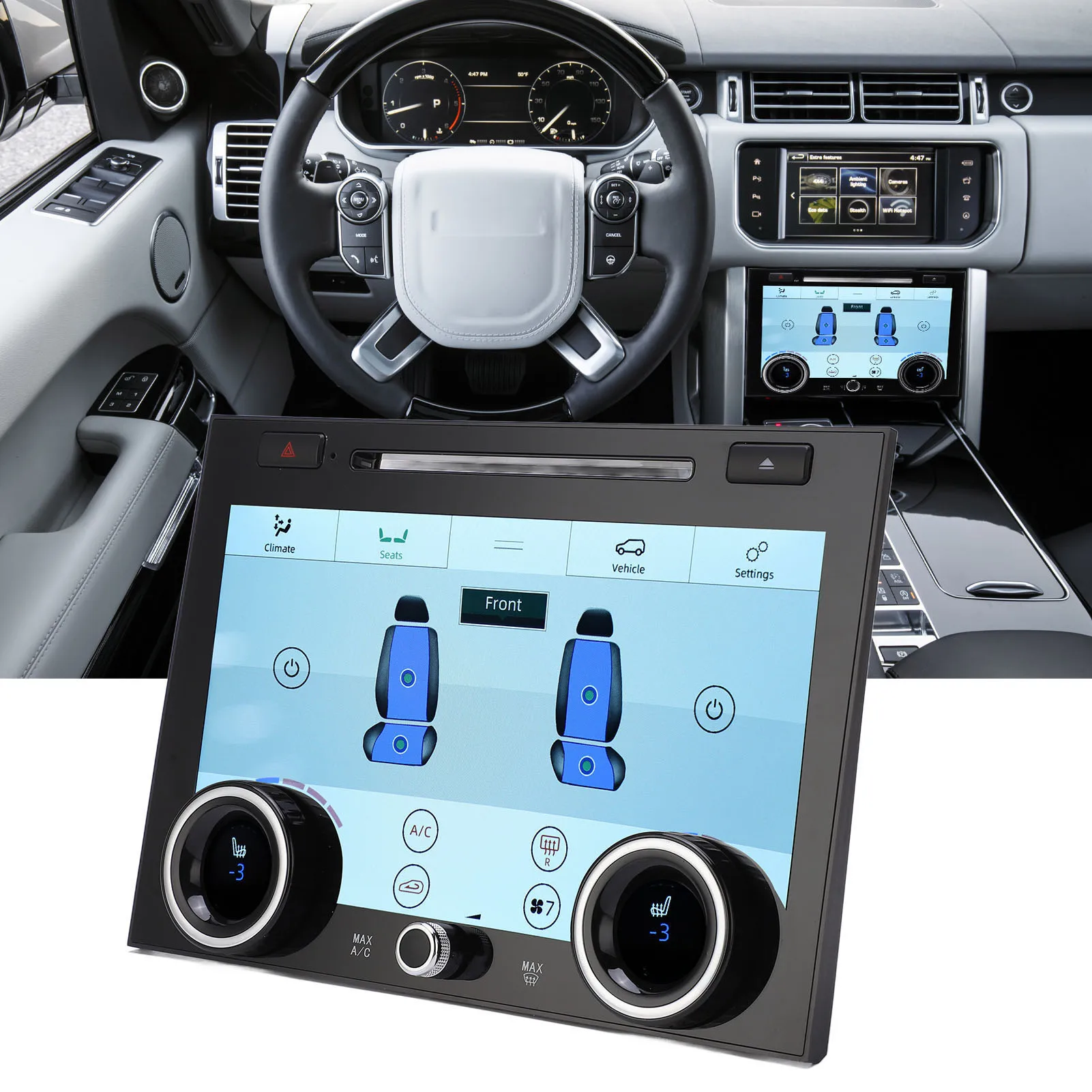 10 Inch Car AC Touchscreen Air Temperature Control Touch Panel for Land ...