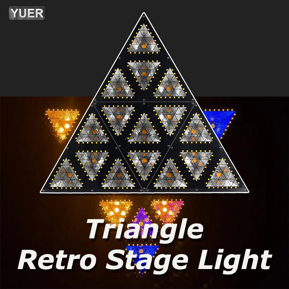 NEW-16X10W-LED-With-Auxiliary-Lighting-RGB-Triangle-Retro-Stage-Light ...