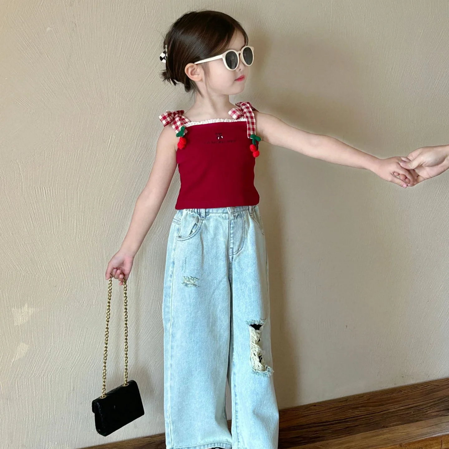 Children-s-Tank-Top-2024-Summer-New-Sweet-Strap-Top-Children-s-Short ...