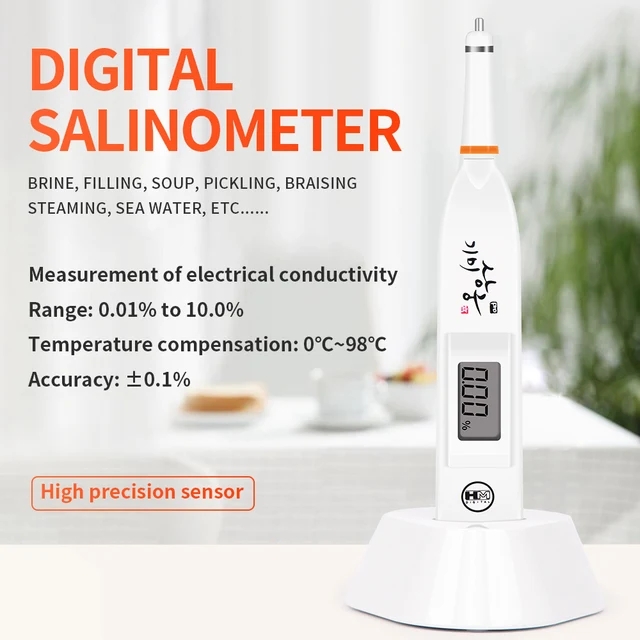 Swimming Pool Salt Meter HM Digital SB-2000 Pro Digital Salinity Tester ...