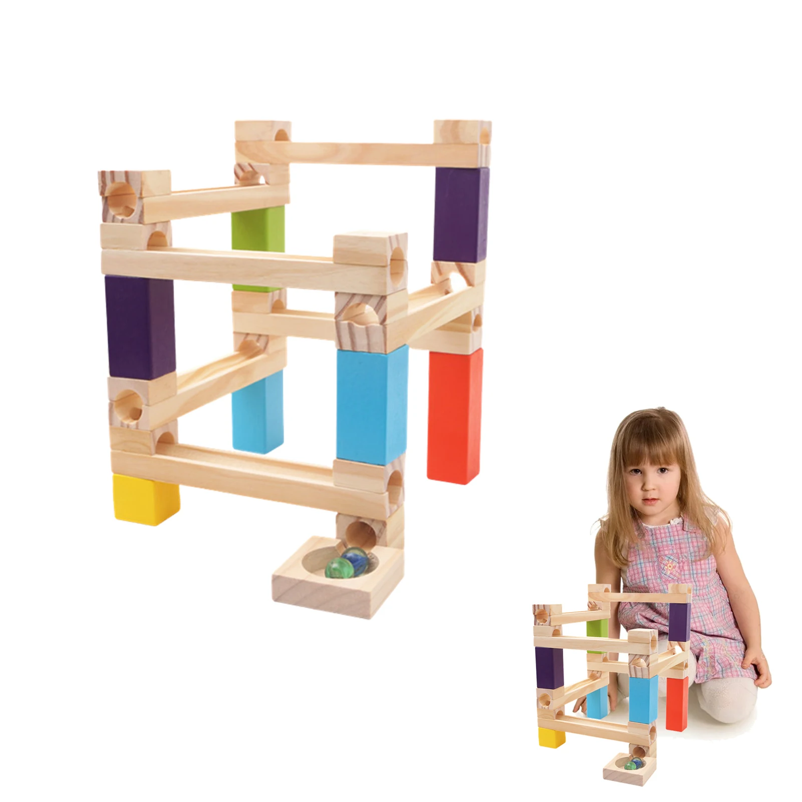 Wooden Marble Blocks