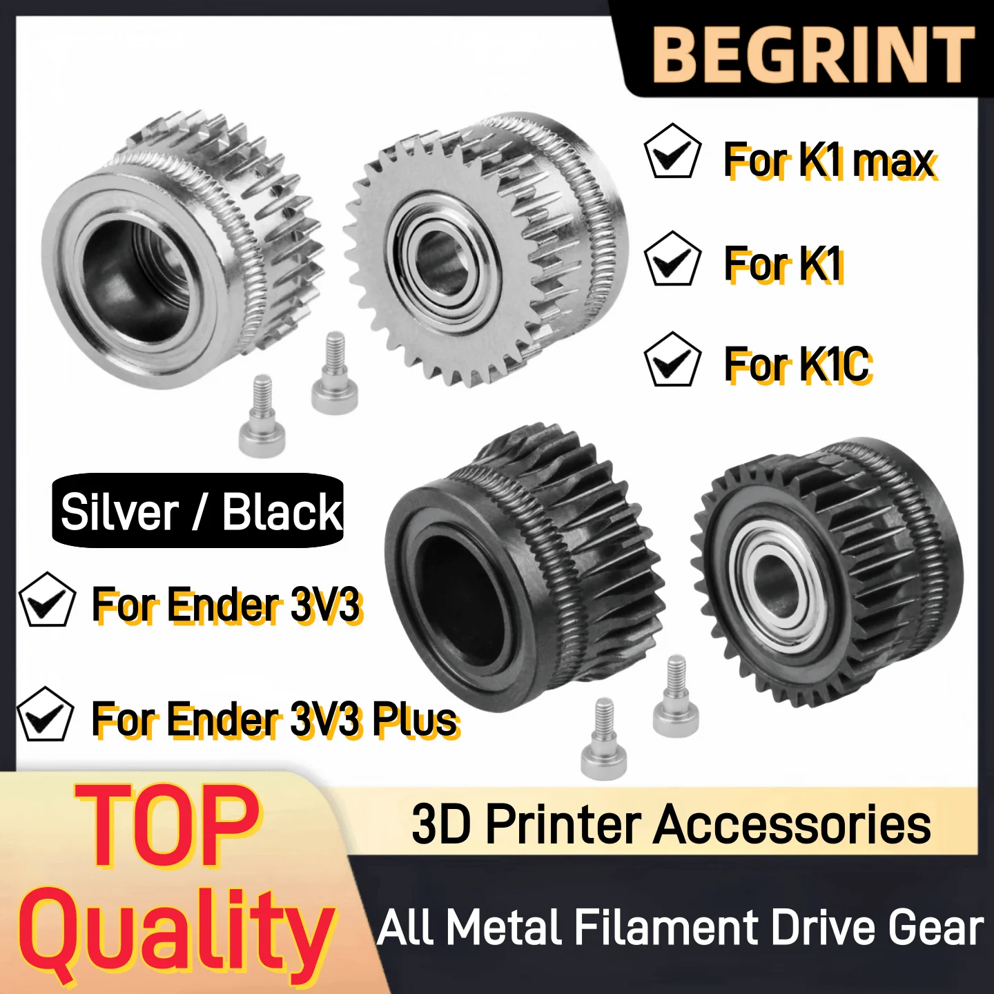 K1C-Extruder-Gear-Kits-All-metal-Filament-Drive-Gears-for-Creality-K1 ...