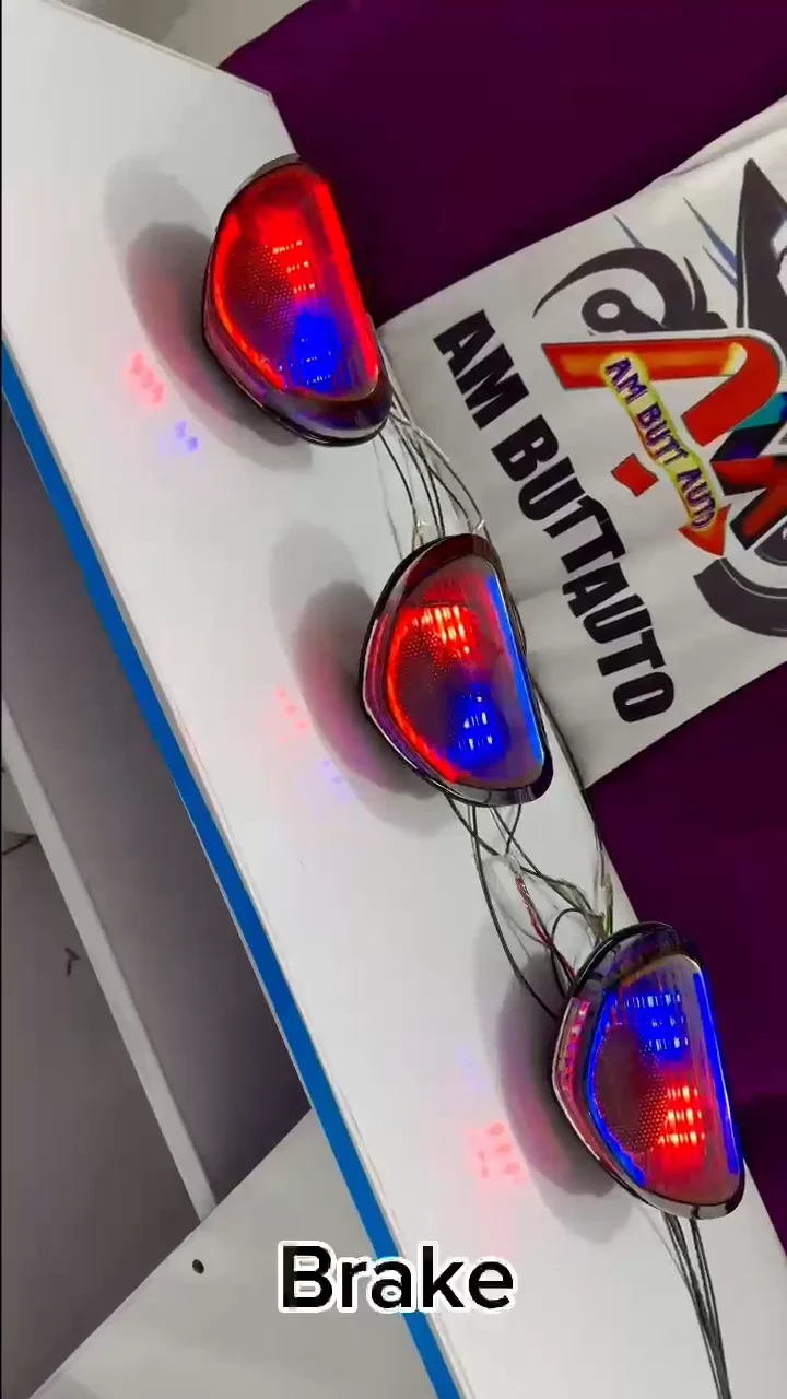 Lava Tail Light for 70 Bike Complete LED neon back light with DRL ...