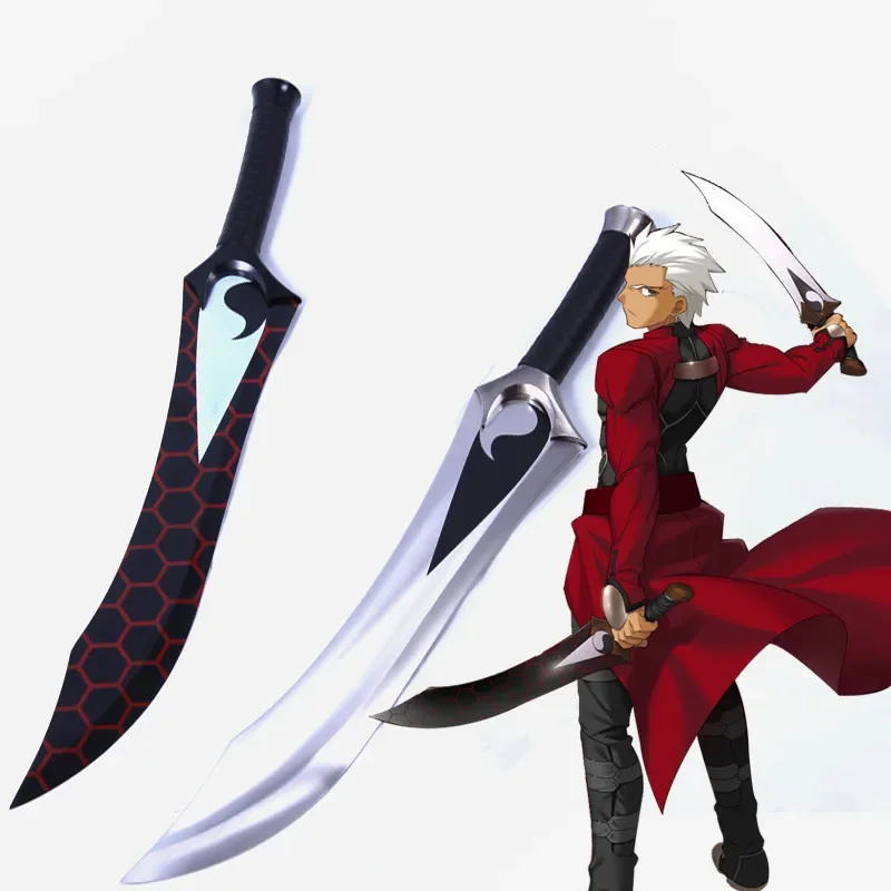 Fate-Stay-Night-Archer-EMIYA-Cosplay-Red-A-double-blades-Wood-Weapon ...