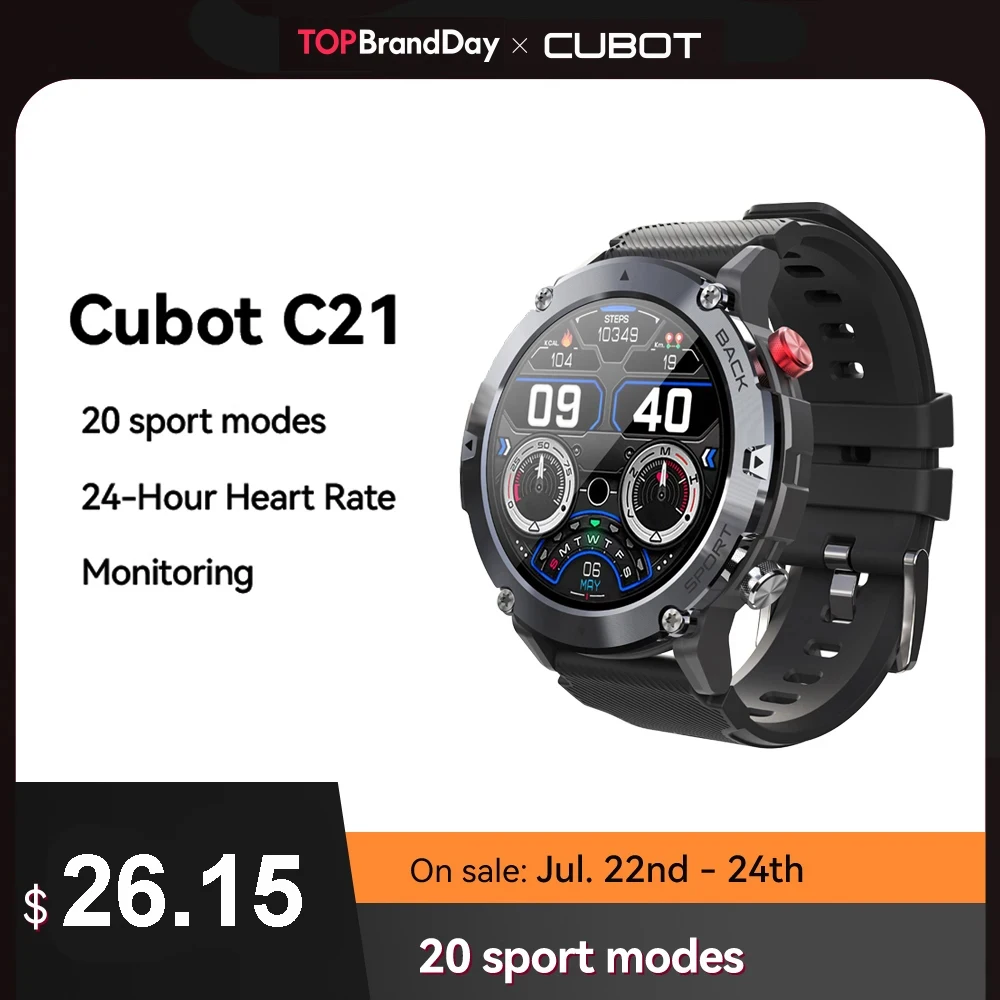 CUBOT-reloj-inteligente-C21-para-hombre-accesorio-de-pulsera-resistente ...