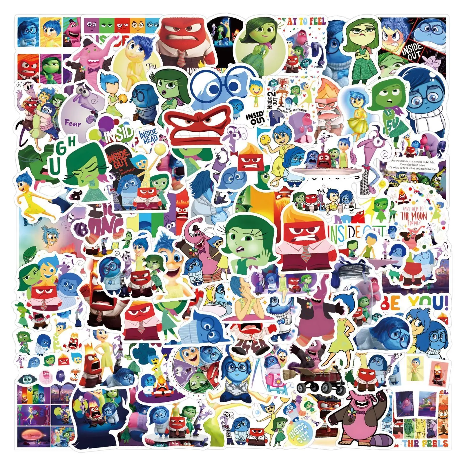 10-60-120PCS-Cool-Disney-Movie-INSIDE-OUT-Graffiti-Stickers-Waterproof ...