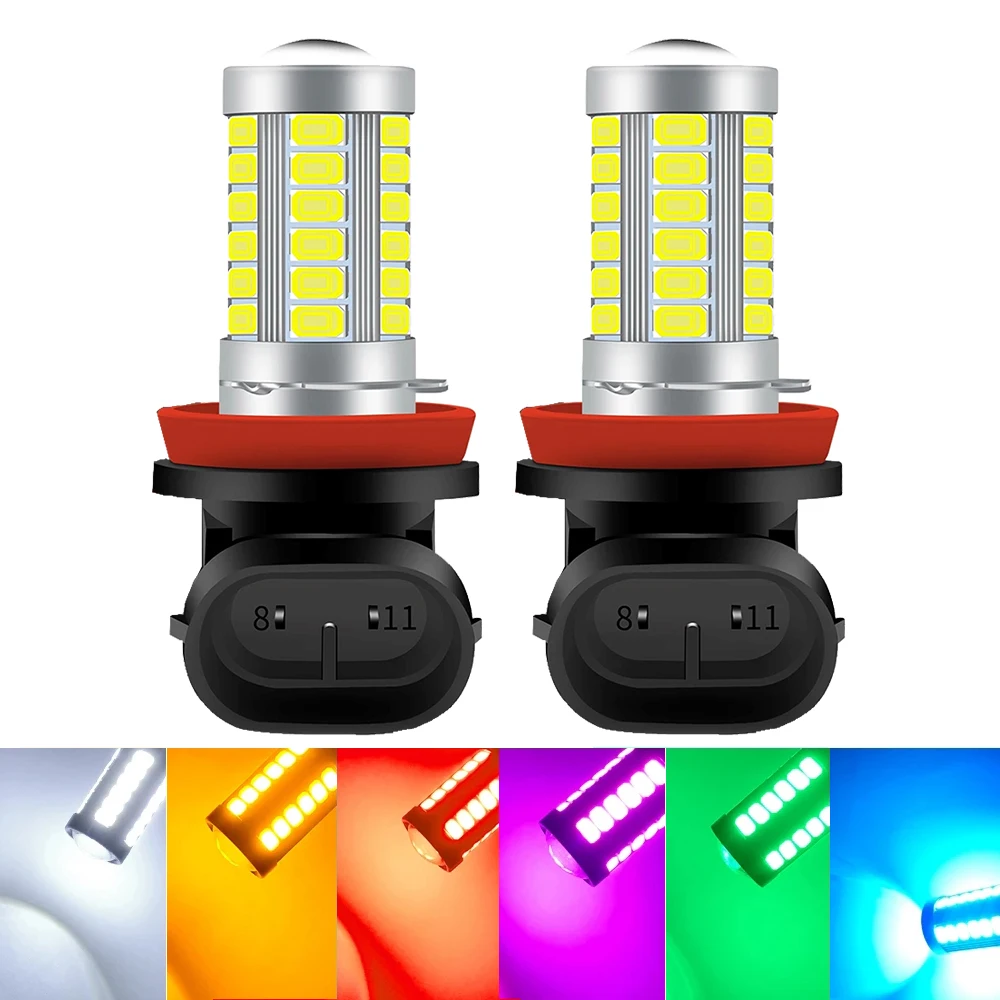 2pcs H8 Led H11 9005 HB3 9006 HB4 PSX24W Car LED Fog Headlight Bulbs ...
