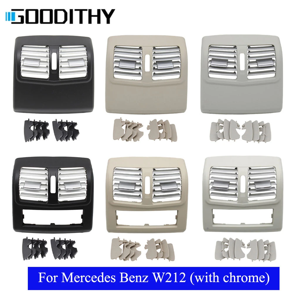 W212 Rear Air Conditioning Chrome Panel AC Vent Grille Outlet Cover For ...